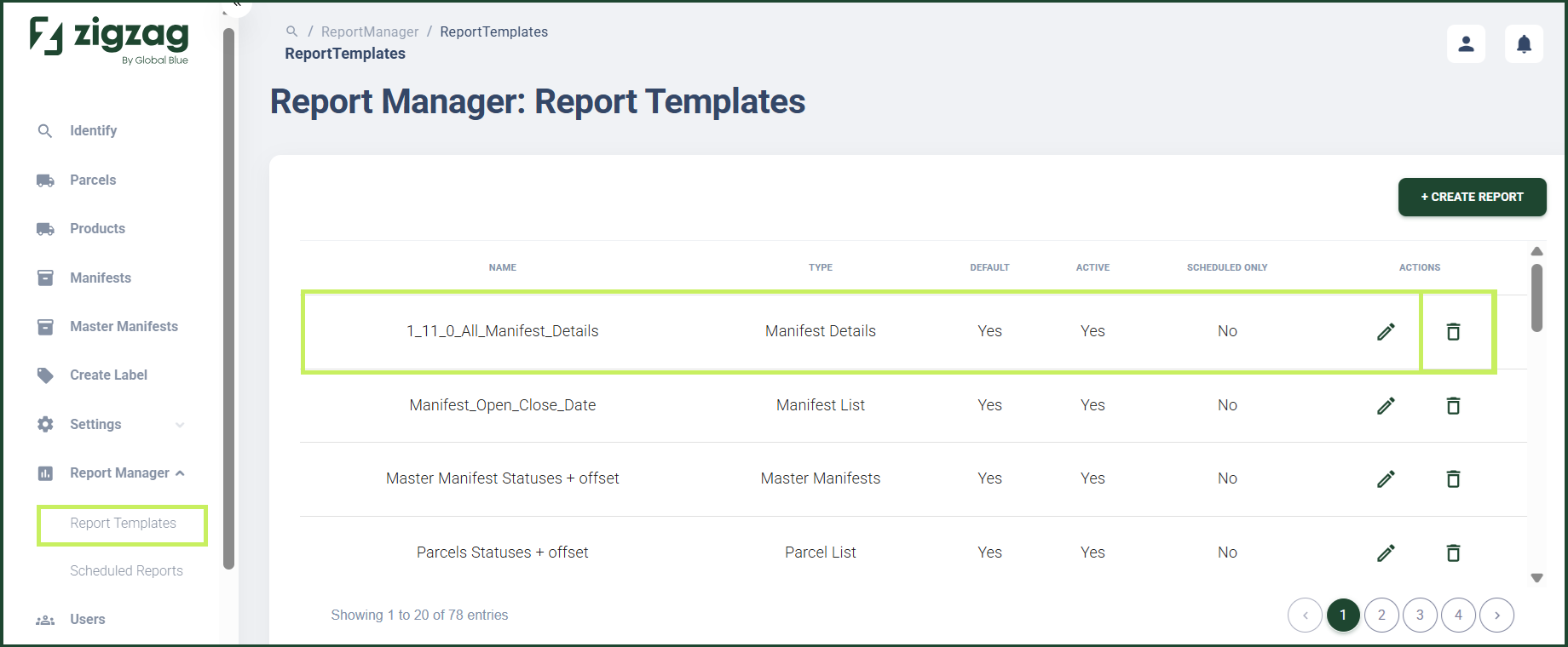 How to delete a custom report | ZigZag Documentation